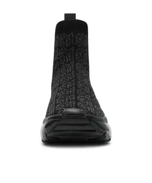 Steve Madden Jacquard Knit Sock-style Sneakers With Chunky Soles
