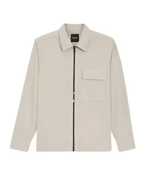 Hugo Boss Zip-front Shirt Jacket - Nude