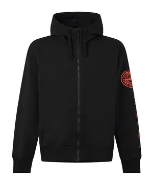 Stone Island Hooded Sweatshirt - Black