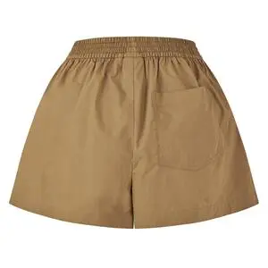 Varley Elasticated Waist Shorts With Back Patch Pocket - Brown