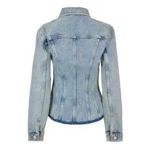 7 For All Mankind Collared Long Sleeve Denim Jacket