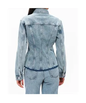 7 For All Mankind Collared Long Sleeve Denim Jacket