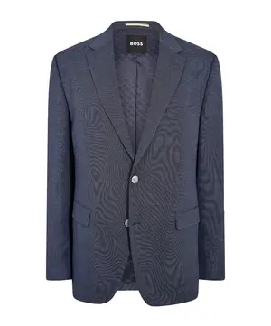 Hugo Boss Boss Single Breasted Notch Lapel Blazer - Blue