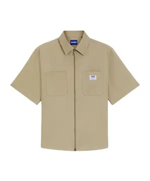 Hugo Boss Solid Overshirt - Nude