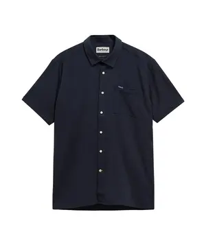 Barbour Short-sleeved Printed Shirt - Deep Navy Blue