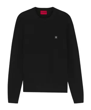 Hugo Boss Crew Neck Wool Jumper - Black