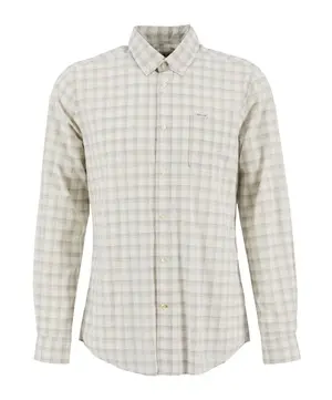 Barbour Long-sleeved Plaid Shirt - White