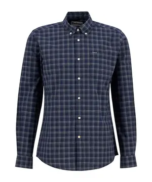 Barbour Long-sleeved Plaid Shirt - Black