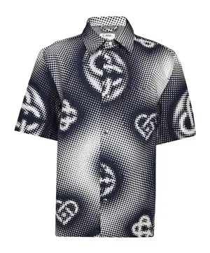 Casablanca Short-sleeved Button-up Shirt - Black