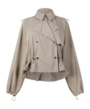 Burberry Cropped Trench Jacket - Nude