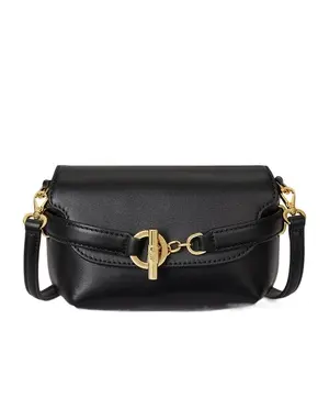 Ralph Lauren Blaike Leather Shoulder Bag - Black