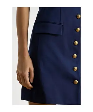Ralph Lauren Sleeveless Square Neck Button-up Dress