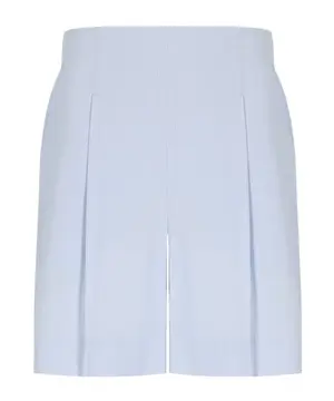 Max Mara Elastic Waist Shorts - Light Blue
