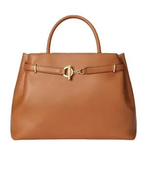 Ralph Lauren Toggle-fastening Leather Shoulder Bag - Brown