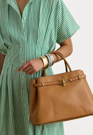 Ralph Lauren Toggle-fastening Leather Shoulder Bag