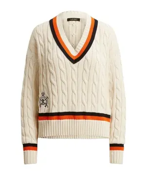 Ralph Lauren Cable-knit V-neck Sweater