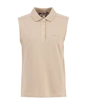 Barbour Bowford Sleeveless Polo Shirt - Light Sand Color