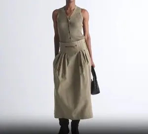 Max Mara Mxm Tempio Maxi Skirt - Khaki