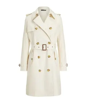 Ralph Lauren Double-breasted Belted Trench Coat - White