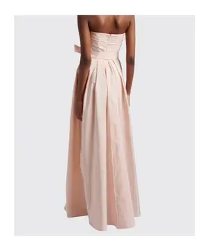 Max Mara Strapless Pleated Gown