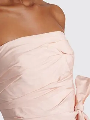 Max Mara Strapless Pleated Gown