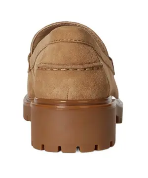 Ralph Lauren Round Toe Loafers With Metal Logo Detail
