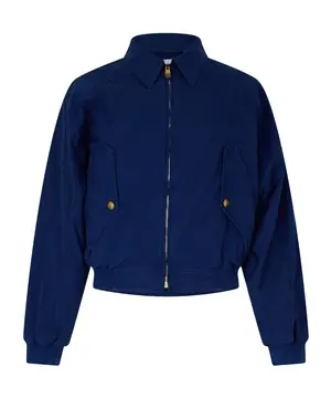 Versace Lapel Short Zip-up Jacket