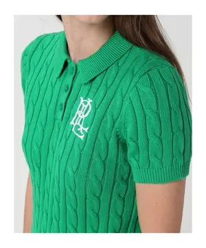 Ralph Lauren Cable Knitted Polo Jumper