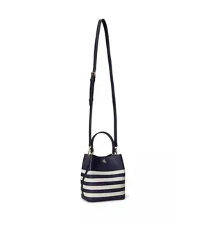 Ralph Lauren Striped Leather Satchel