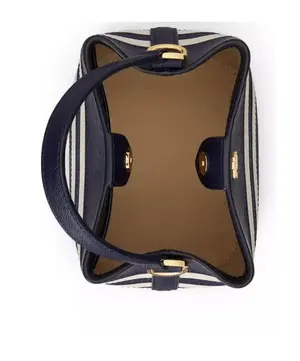 Ralph Lauren Striped Leather Satchel