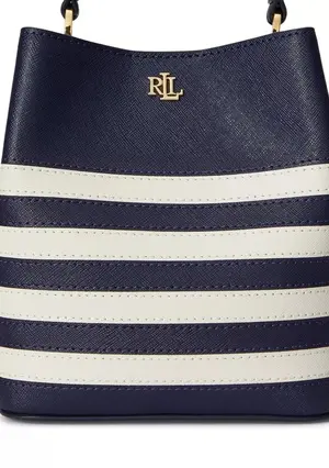 Ralph Lauren Striped Leather Satchel