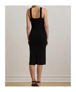 Ralph Lauren Rib-knit Sleeveless Midi Dress