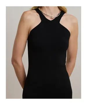 Ralph Lauren Rib-knit Sleeveless Midi Dress
