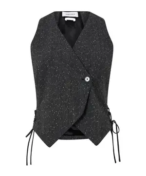 Alexander McQueen Sleeveless Wrap Waistcoat - Black