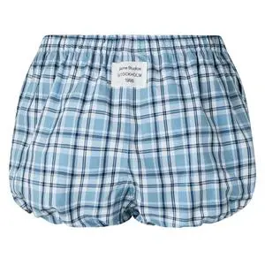 Acne Studios Plaid Tracksuit Shorts - Blue