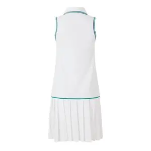 Burberry Sleeveless Polo Mini Dress With Pleated Skirt