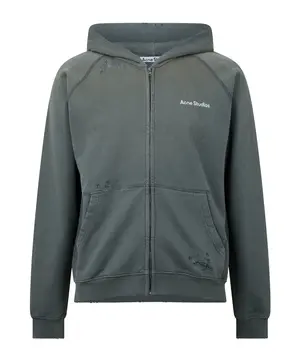 Acne Studios Stamp Zip Hoodie - Gray