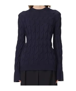 Max Mara Long-sleeved Knitwear With Cable Knit Design