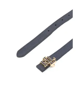 Ralph Lauren Logo Plaque Buckle Belt - Black