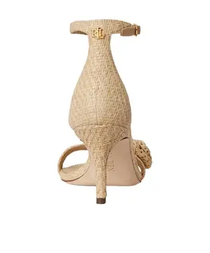 Ralph Lauren Open-toe High-heeled Sandals With Floral Embellishments