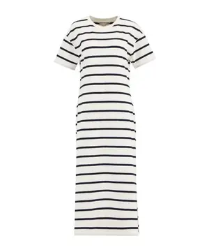 Barbour Selena Striped Midi Dress - Cloud Pattern/navy Stripe
