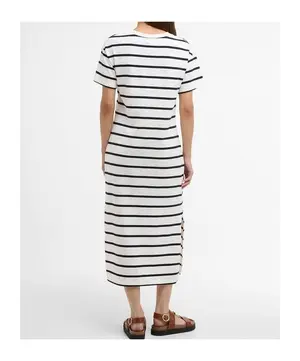 Barbour Selena Striped Midi Dress - Cloud Pattern/navy Stripe