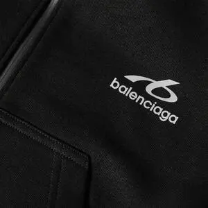Balenciaga Cropped Zip-up Hooded Jacket