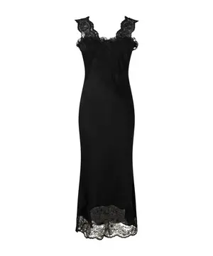 Alexander McQueen Slim-fit Midi Slip Dress - Black