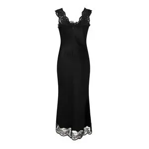 Alexander McQueen Slim-fit Midi Slip Dress With Lace Trim