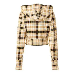 VIVIENNE WESTWOOD Plaid Zip-up Cropped Hooded Jacket