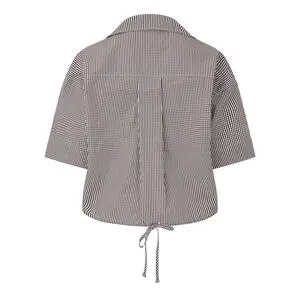 GANNI Cropped Gingham Shirt