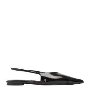 ANINE BING Pointed Flat Slingback Shoes - Black