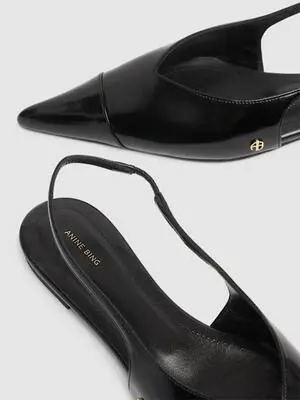 ANINE BING Pointed Flat Slingback Shoes