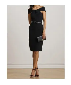 Ralph Lauren Boatneck Knotted Dress